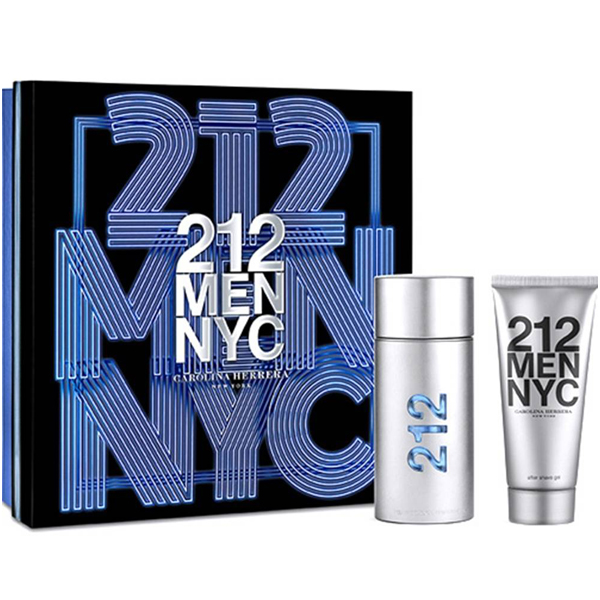 Carolina Herrera 212 Set (EDT 100ml + After Shave Gel 100ml) for Men ...