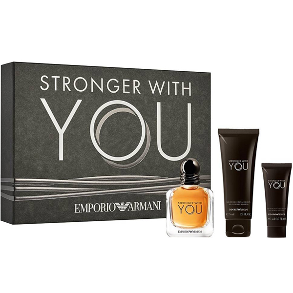 Emporio Armani Stronger With You Set (EDT 50ml + AS Balm 20ml + SG 75ml ...